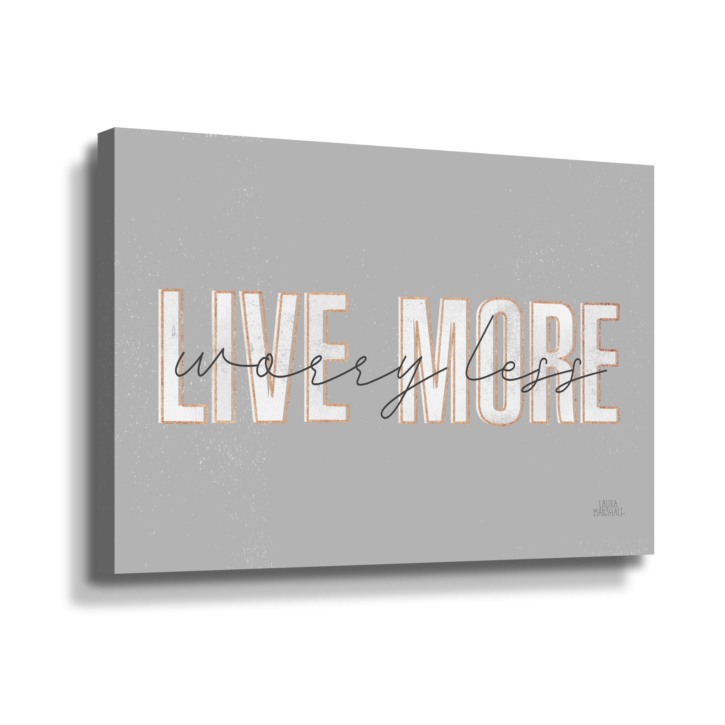 ArtWall Morning Affirmations II Grey Horizontal Gallery Wrapped Canvas - Wayfair Canada
